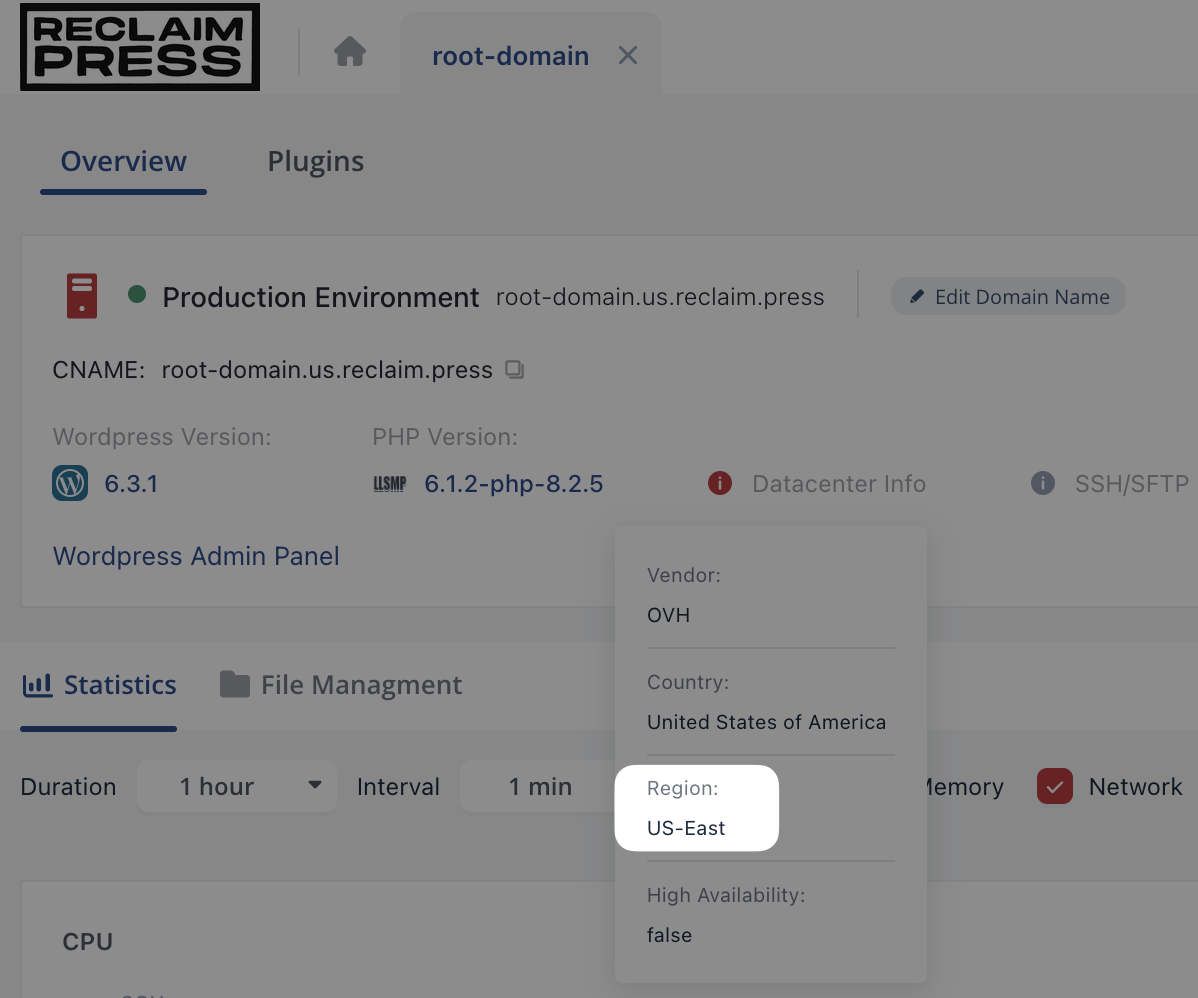 Mapping Domains in ReclaimPress – Reclaim Hosting