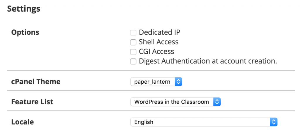 Different Versions of cPanel - Hosting Packages – Reclaim Hosting