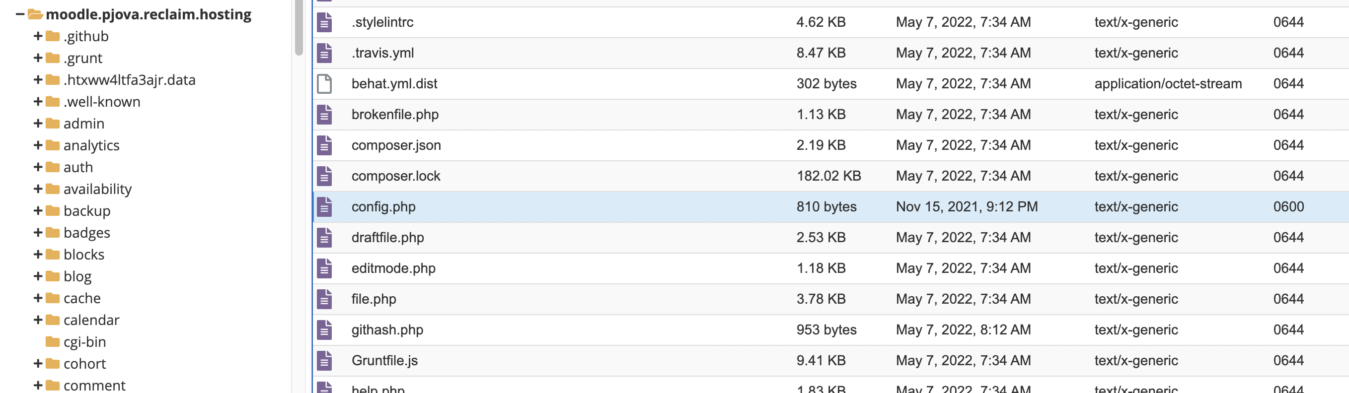 Moodle Site Config And HTTPS Reclaim Hosting